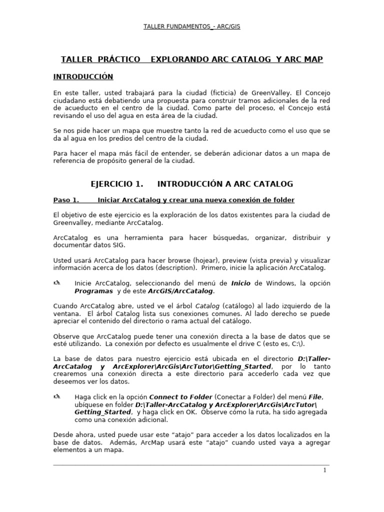 Taller Explorando Arccatalog y Arcmap-2016-2 | PDF