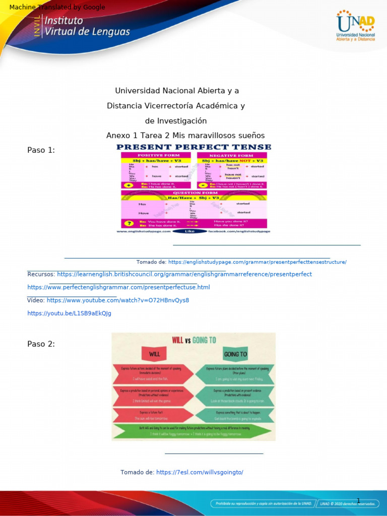 Annex 1 - Task 2 - My Wonderful Dreams | PDF