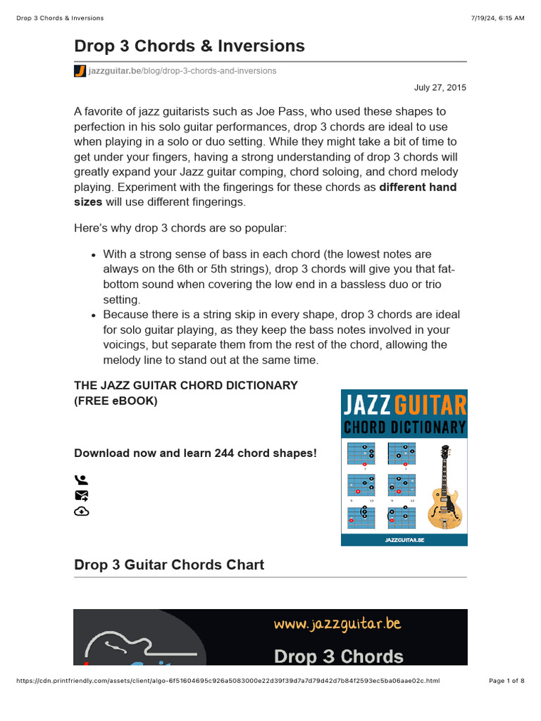 Drop 3 Chords & Inversions | PDF