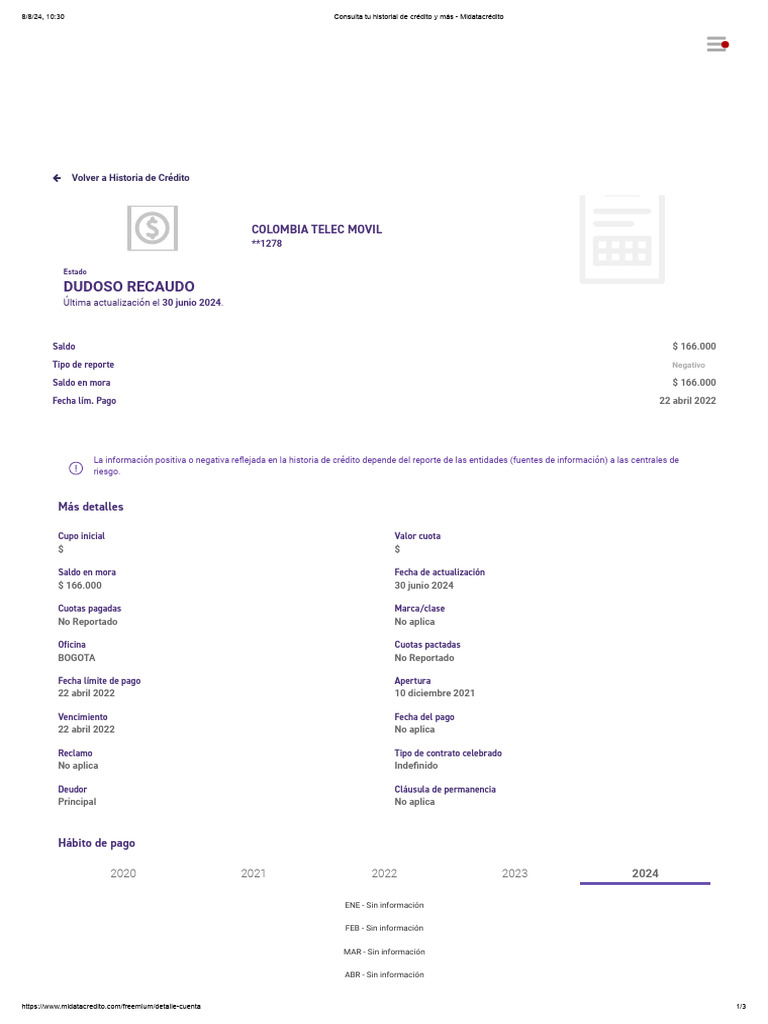 Consulta Tu Historial de Crédito y Más - Midatacrédito | PDF