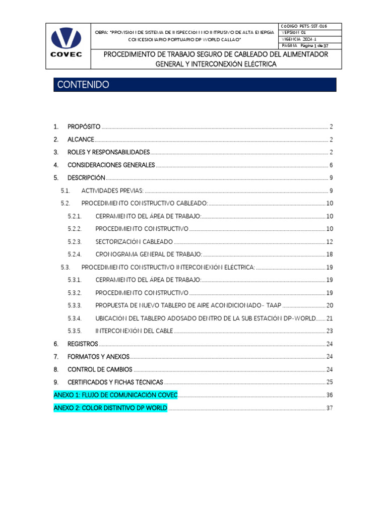 PETS-SST-016 - INTERCONEXIÓN ELÉCTRICA Rev.03 | PDF