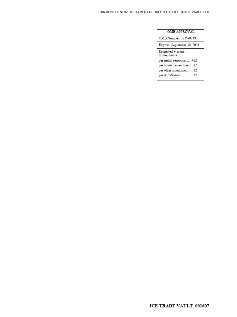 Ice Trade Vault Form SDR 1.2021 | PDF