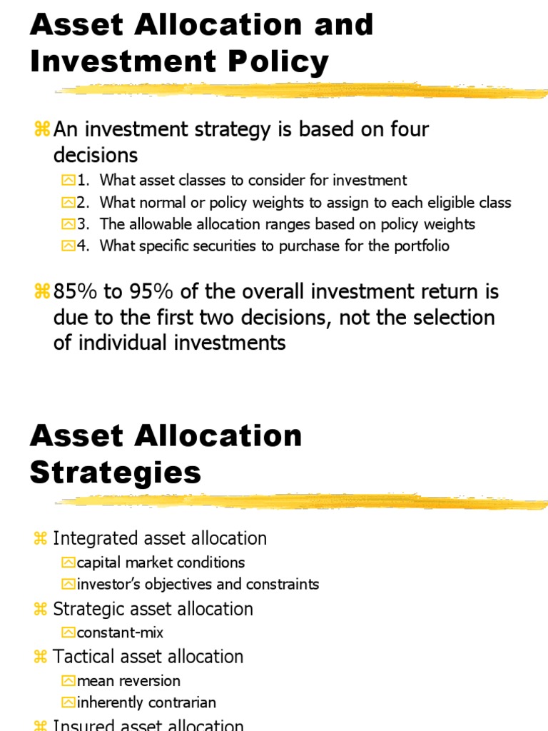 Asset Allocation Strategies Explained | PDF