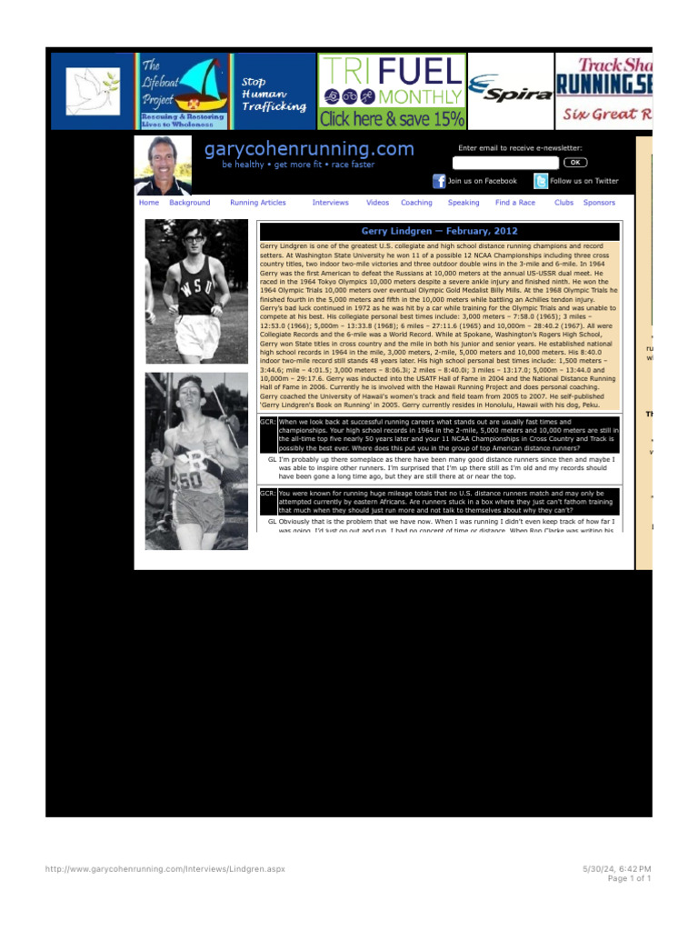 Gerry Lindgren Interview | PDF