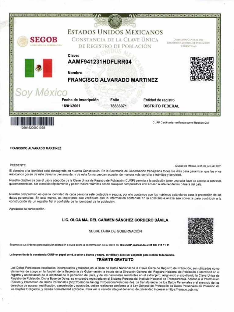 Curp | PDF