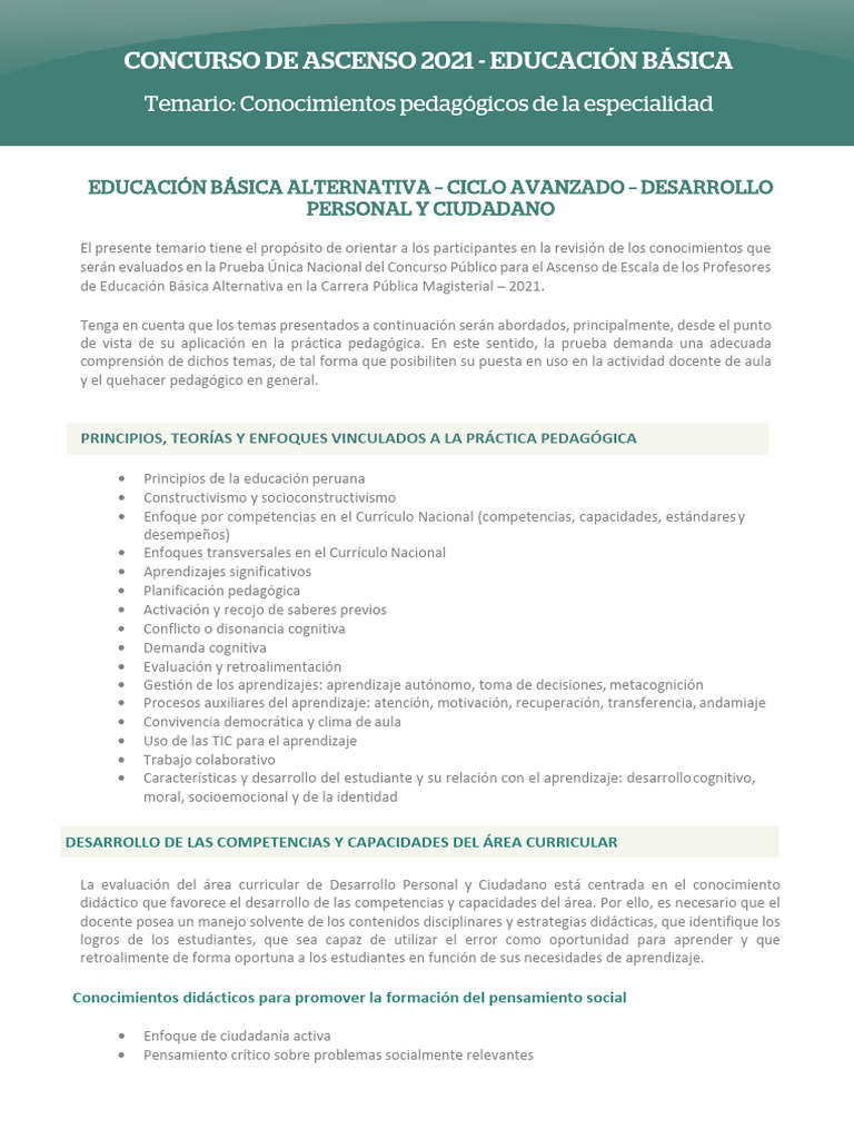 Temario DPCC 2021-Eba | PDF