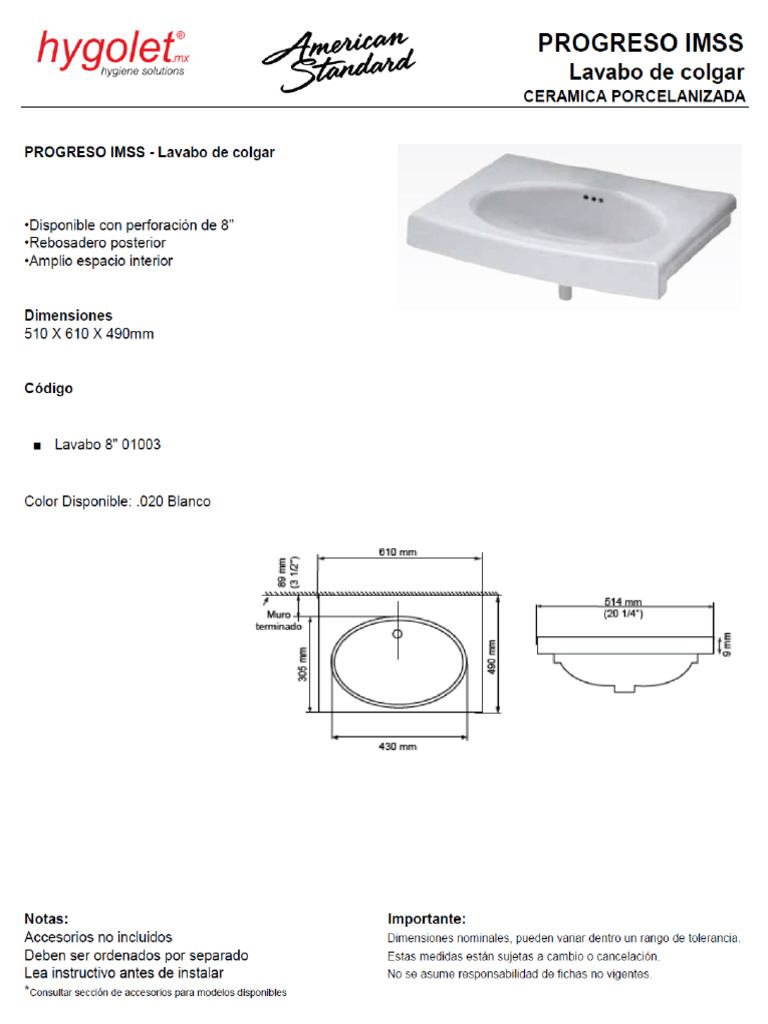 Lavabo Progresso Imss Pdf