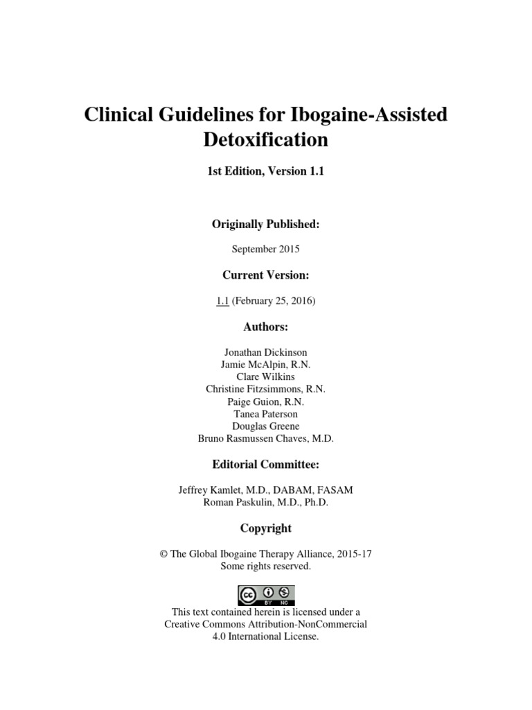 Clinical Guidelines For Ibogaine-Assisted Detoxification | PDF | Heart | Myocardial Infarction