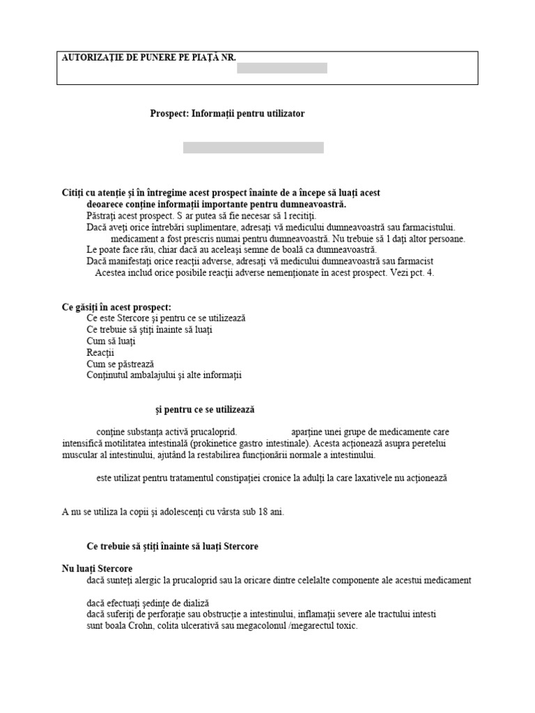 Stercore 1 MG 28 Comprimate Filmate Medochemie 4944 | PDF