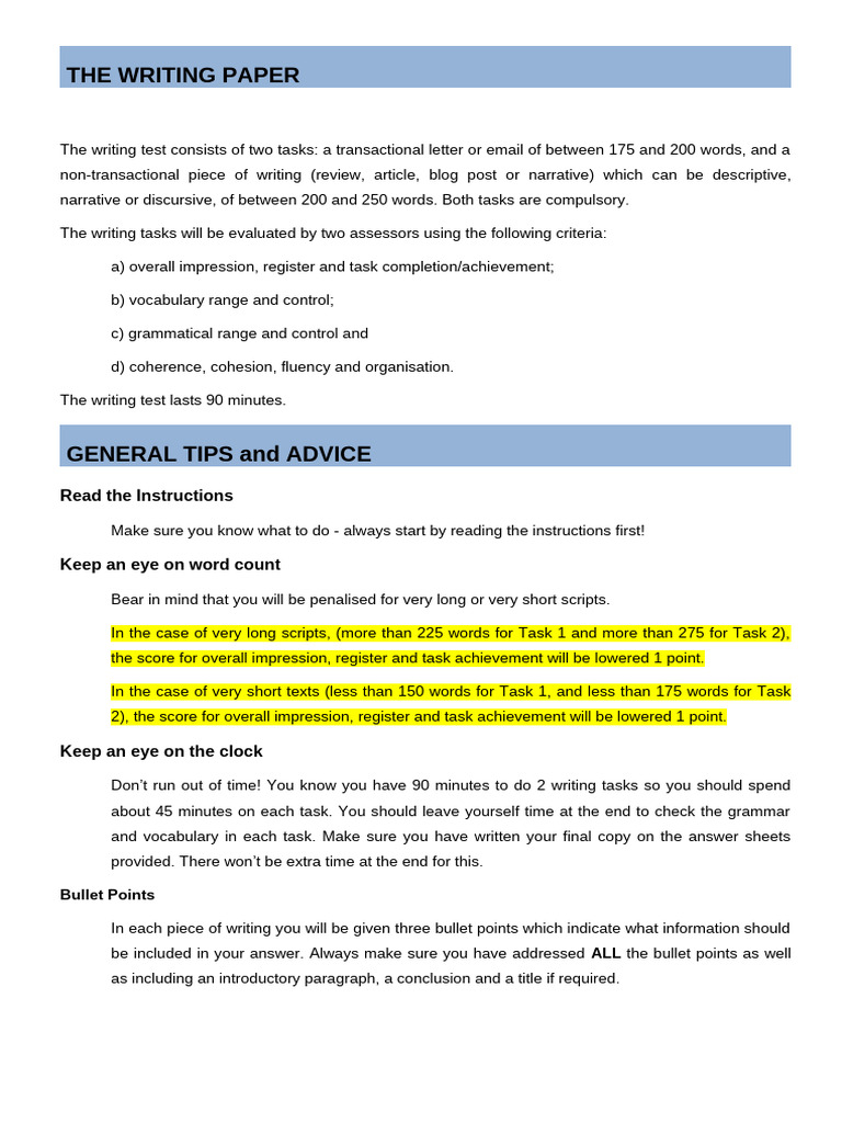 The Writing Paper | PDF