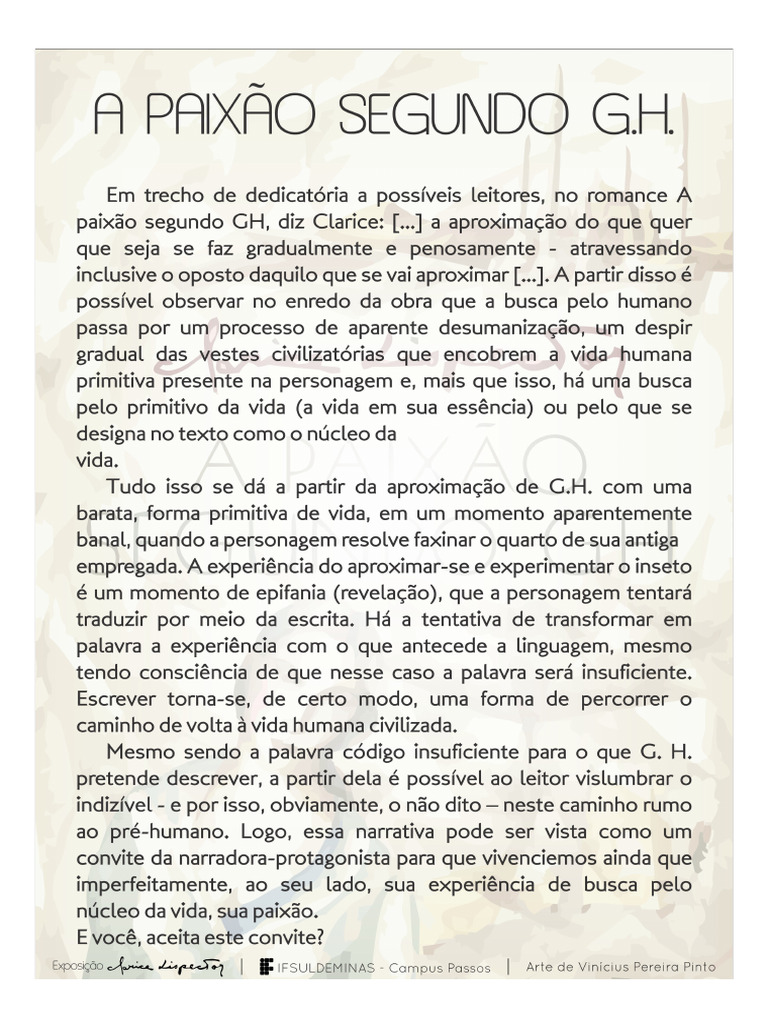 A Paixão Segundo GH | PDF