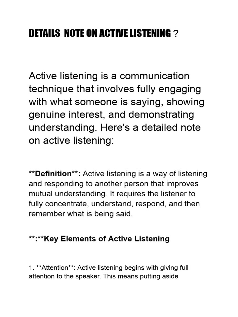 Abful Nafay Assignment Active Listening | PDF