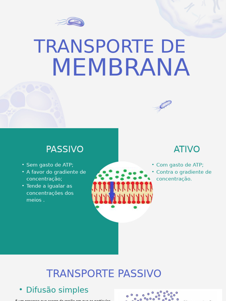 TRANSPORTE DE MEMBRANA | PDF