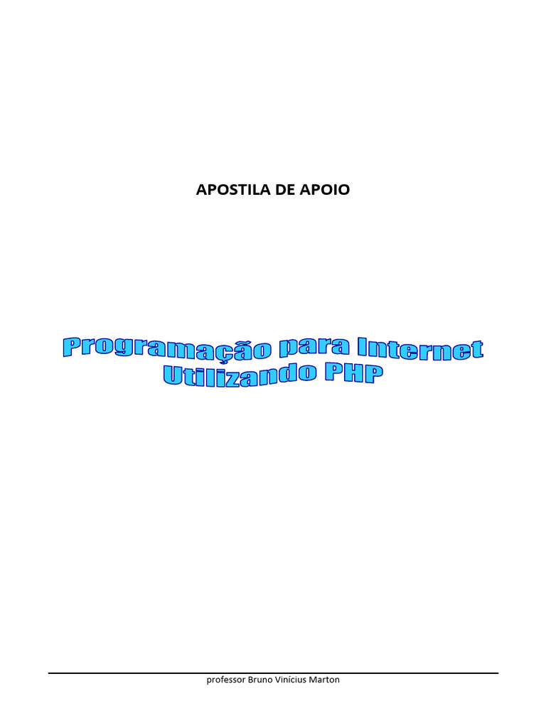Apostila PHP Usp | PDF