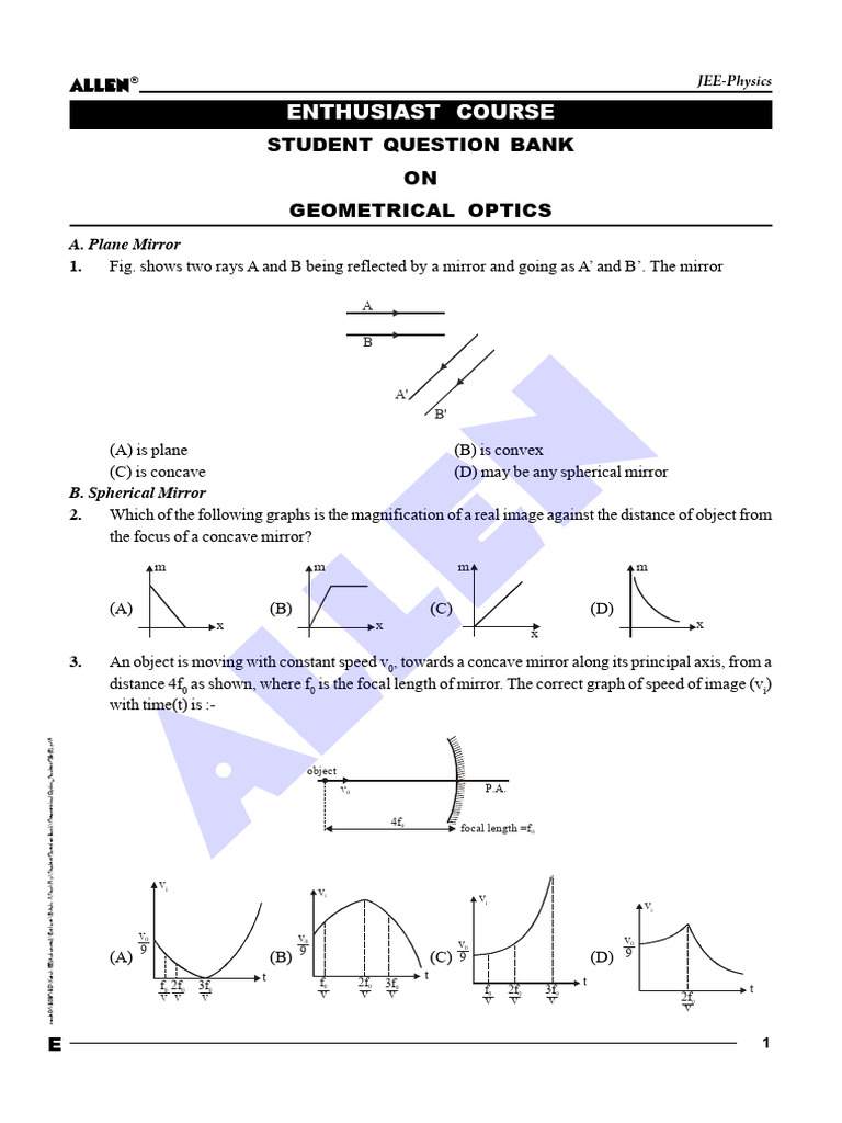 SQB Geometrical Optics | PDF