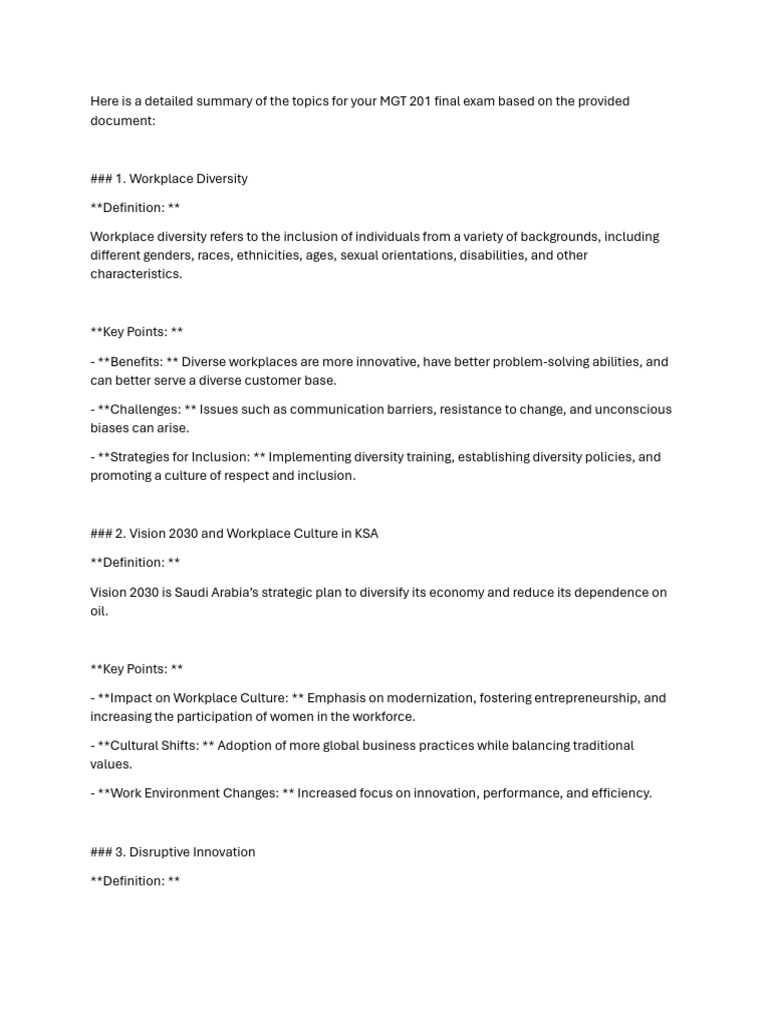 MGT Final Revision | PDF