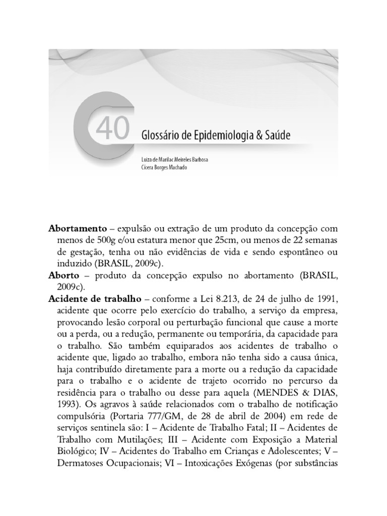 Rouquayrol - Epidemiologia & Saude, Glossário | PDF