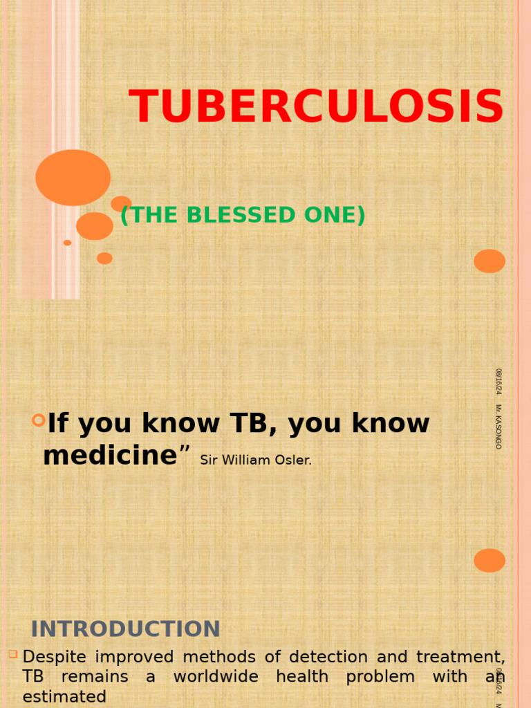 Tuberculosis 1 | PDF