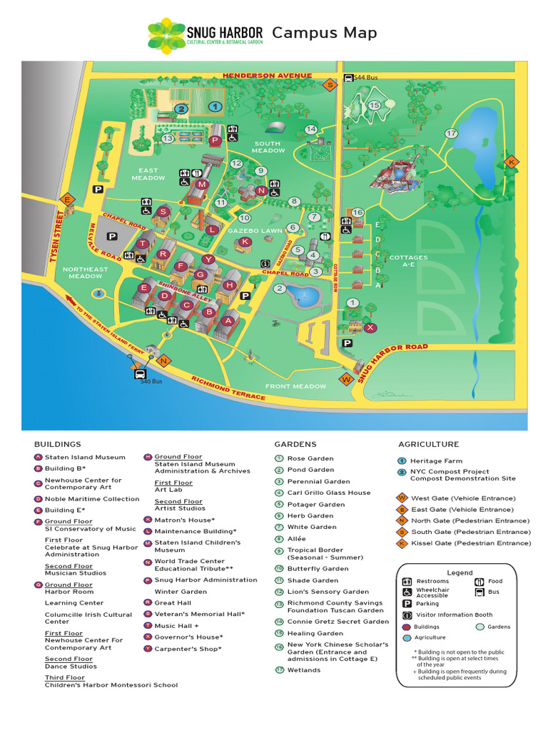2018 Snug Harbor Site Map | PDF