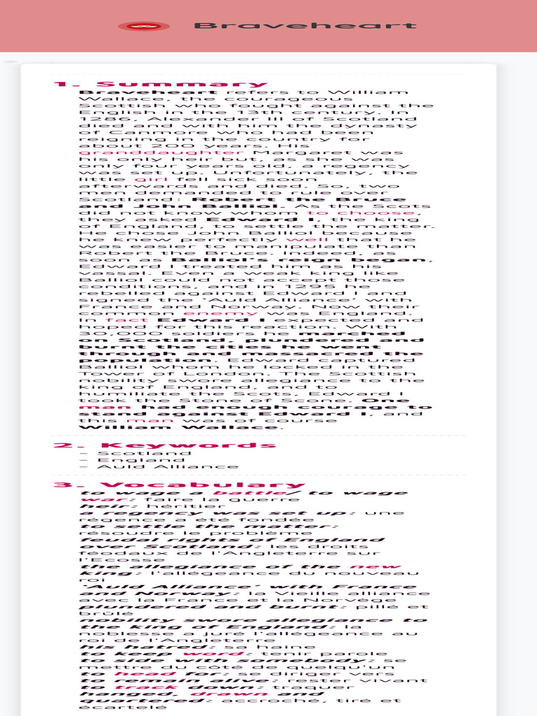 Braveheart - Maxicours | PDF