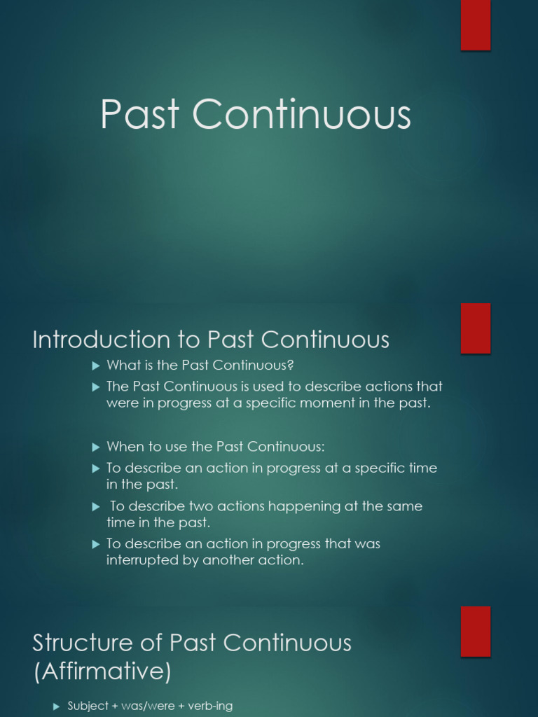 Past Continous | PDF
