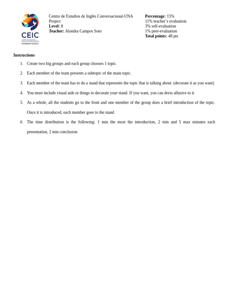 Project Instructions | PDF