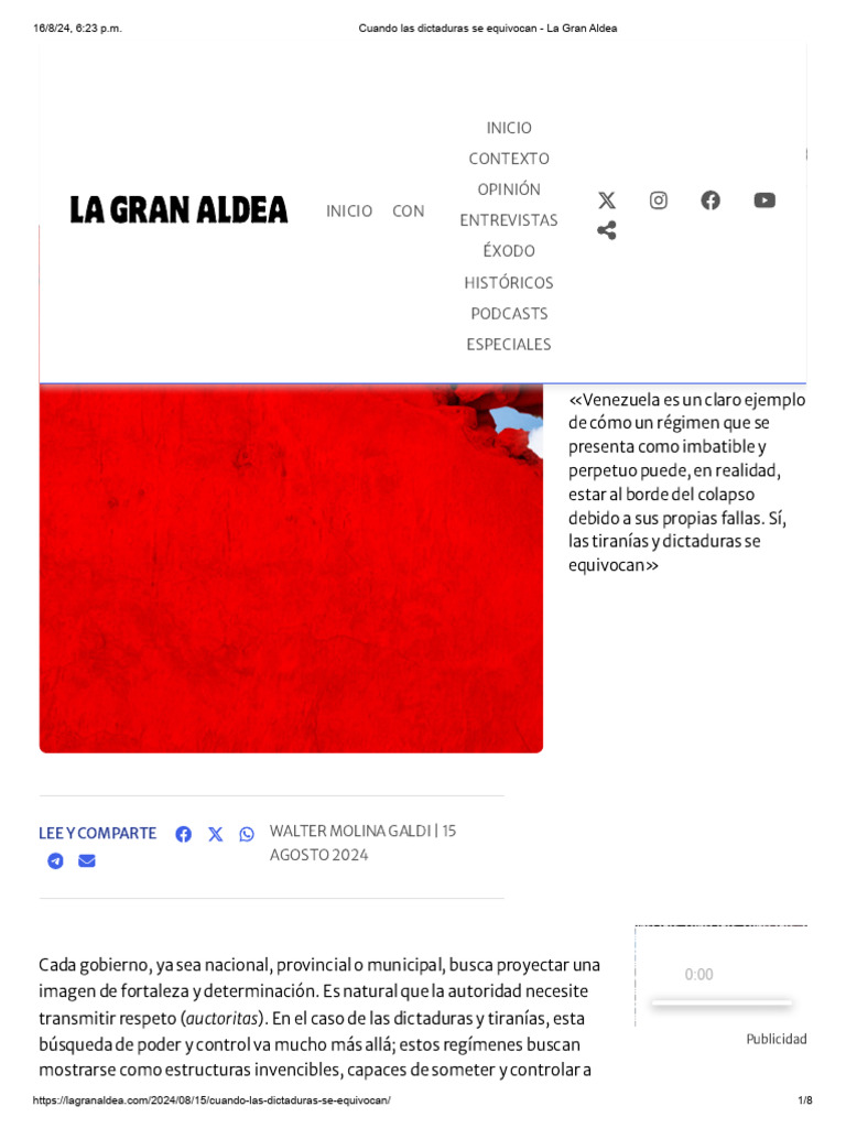 Walter Molina Galdi Cuando Las Dictaduras Se Equivocan | PDF ...