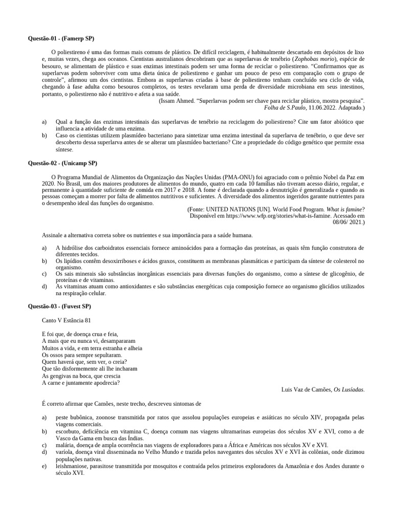 BioQui I - Paulistas | PDF