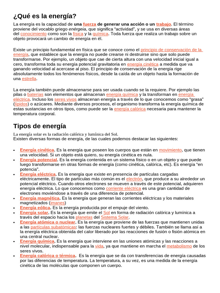 Qué Es La Energía | PDF | La energía nuclear | Ciencia y matemáticas