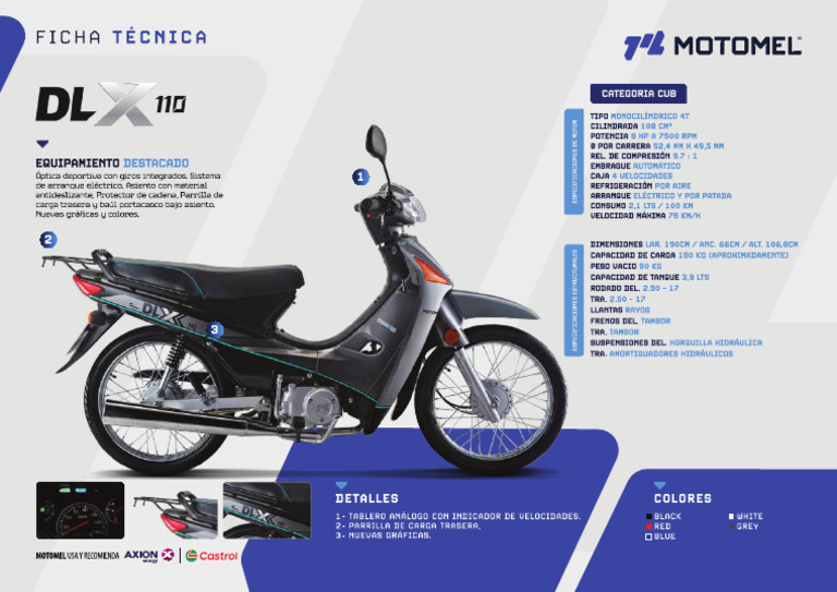 Ficha Tecnica DLX 110 | PDF