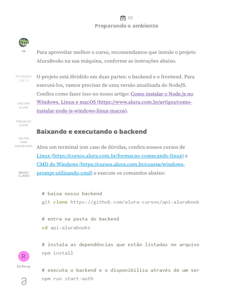 HTTP - Entendendo A Web Por Baixo Dos Panos - Aula 1 - Atividade 2 Preparando o Ambiente - Alura ...