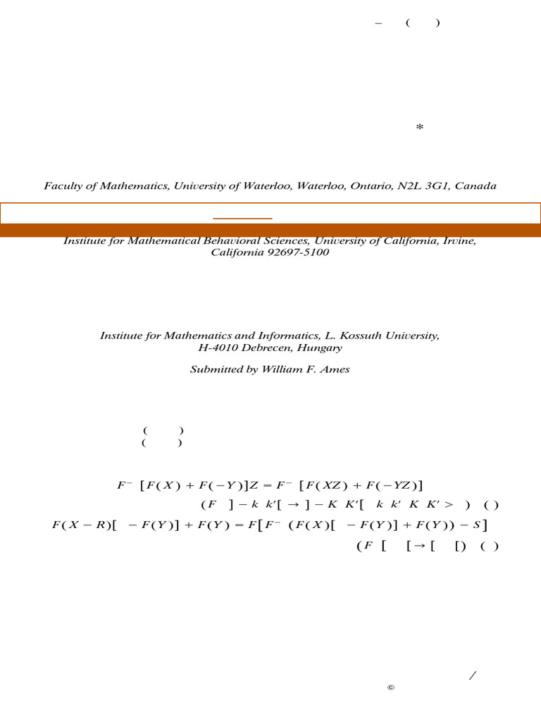 Functional Equations And Utility Pdf