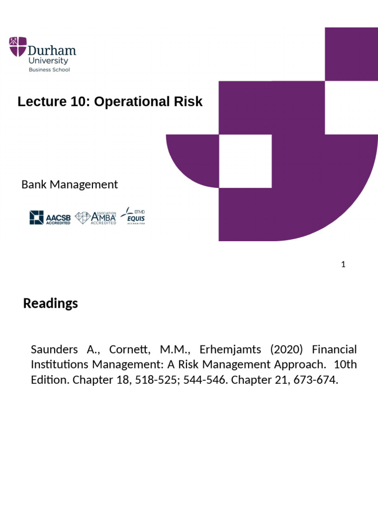 Operational Risk | PDF