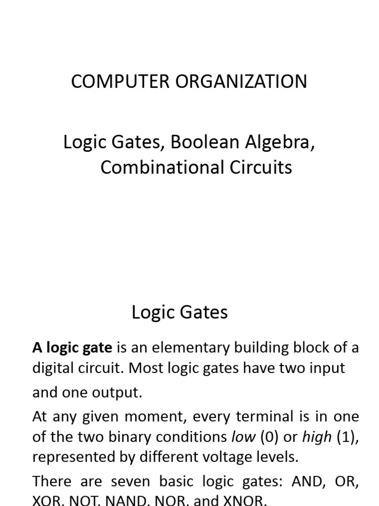Logicgates-Combinational Circuits | PDF | Logic Gate | Teaching Methods ...
