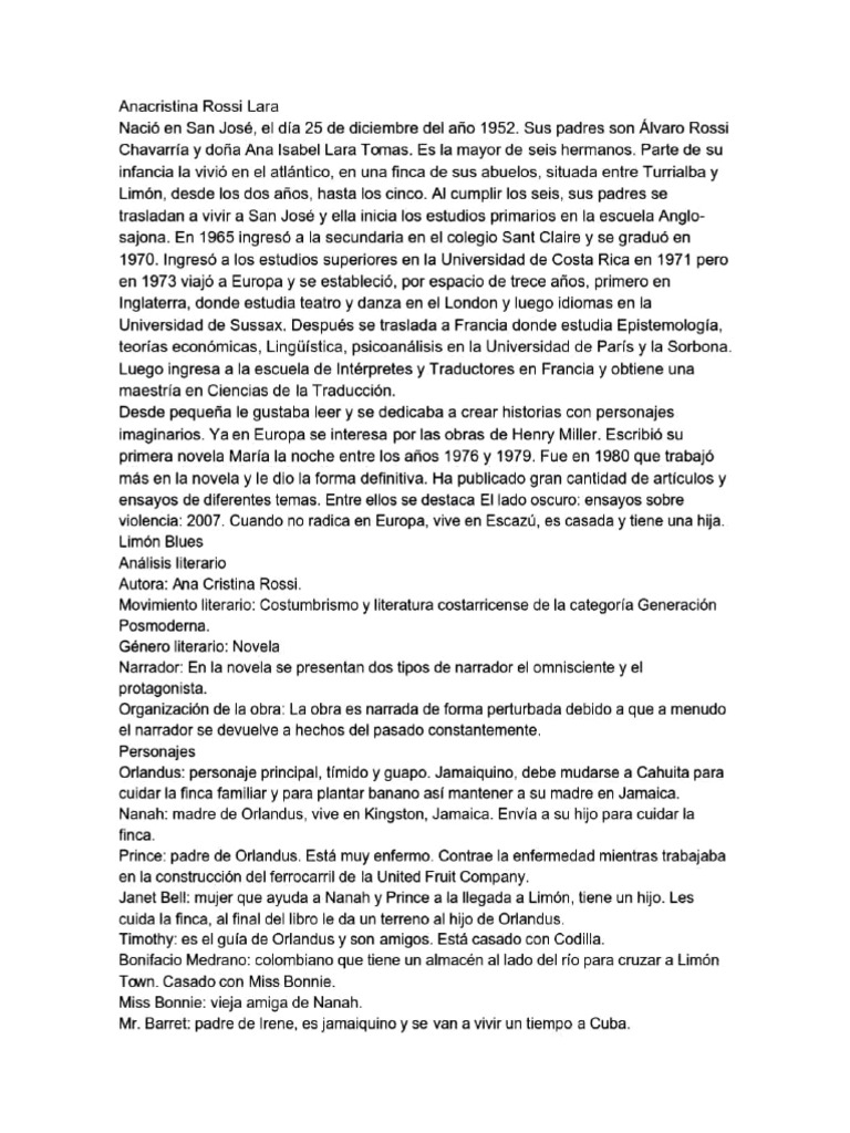 Limón Blues | PDF