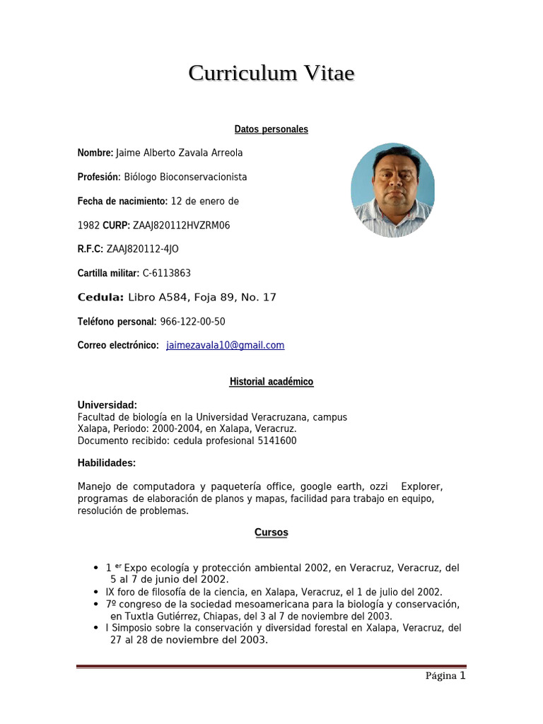CV Jaime Zavala Arreola | PDF