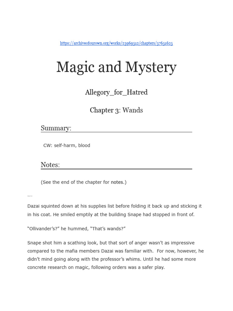 Magic and Mystery - ch3 | PDF
