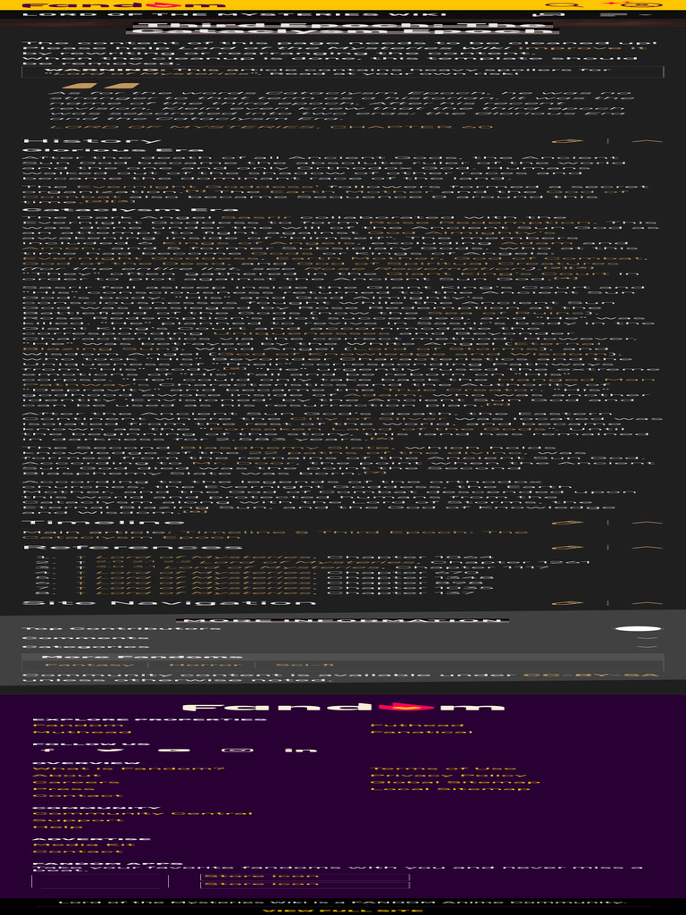 Third Epoch The Cataclysm Epoch Lord of The Mysteries Wiki Fandom | PDF ...