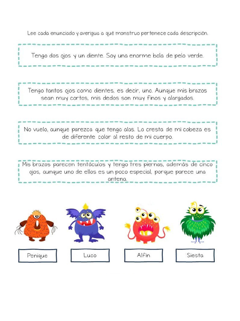Descripcion Mounstros | PDF