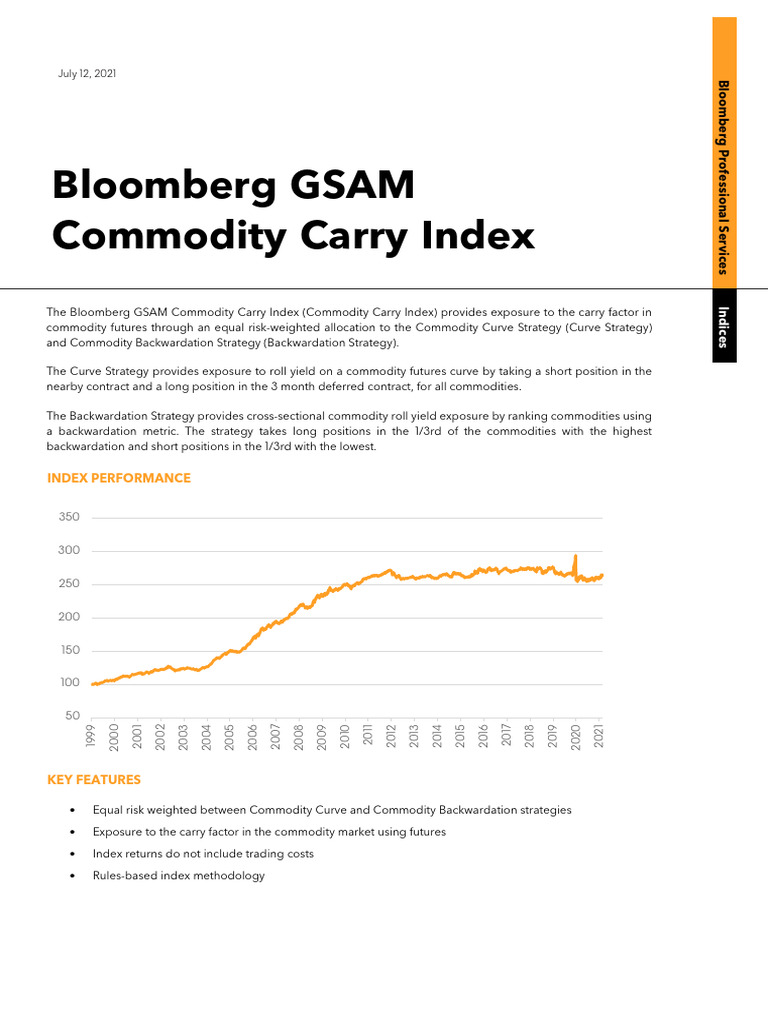 Bloomberg GSAM Commodity Carry Index Fact Sheet | PDF | Bloomberg L.P ...
