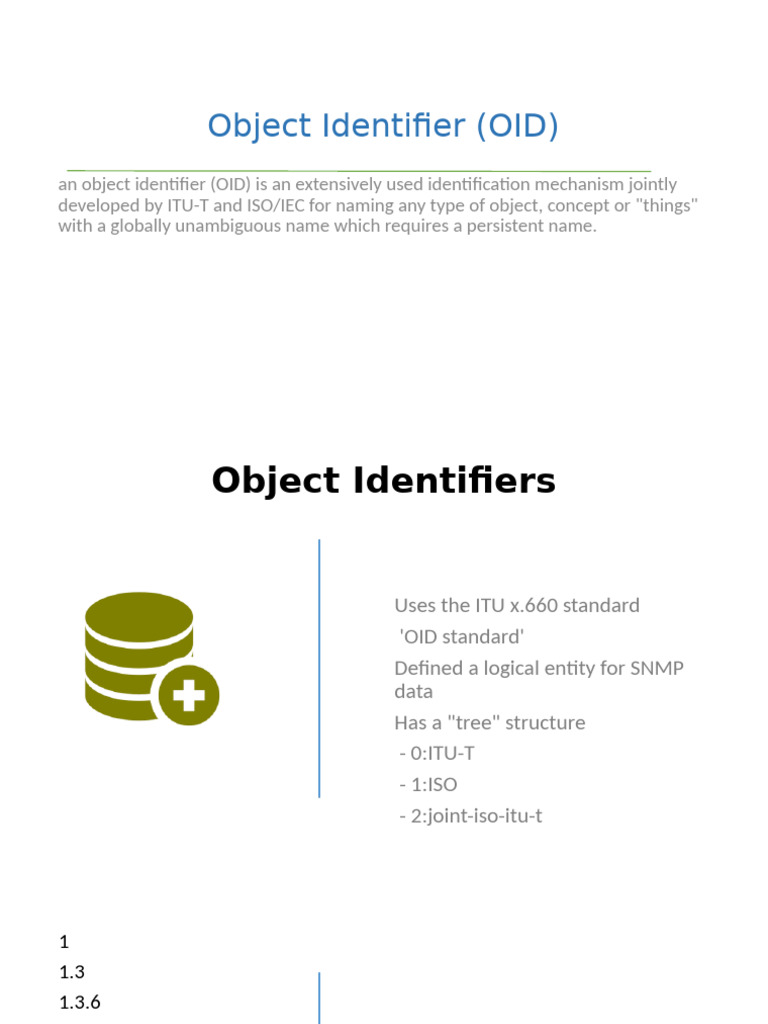4.1 OIDs and MIBs | PDF