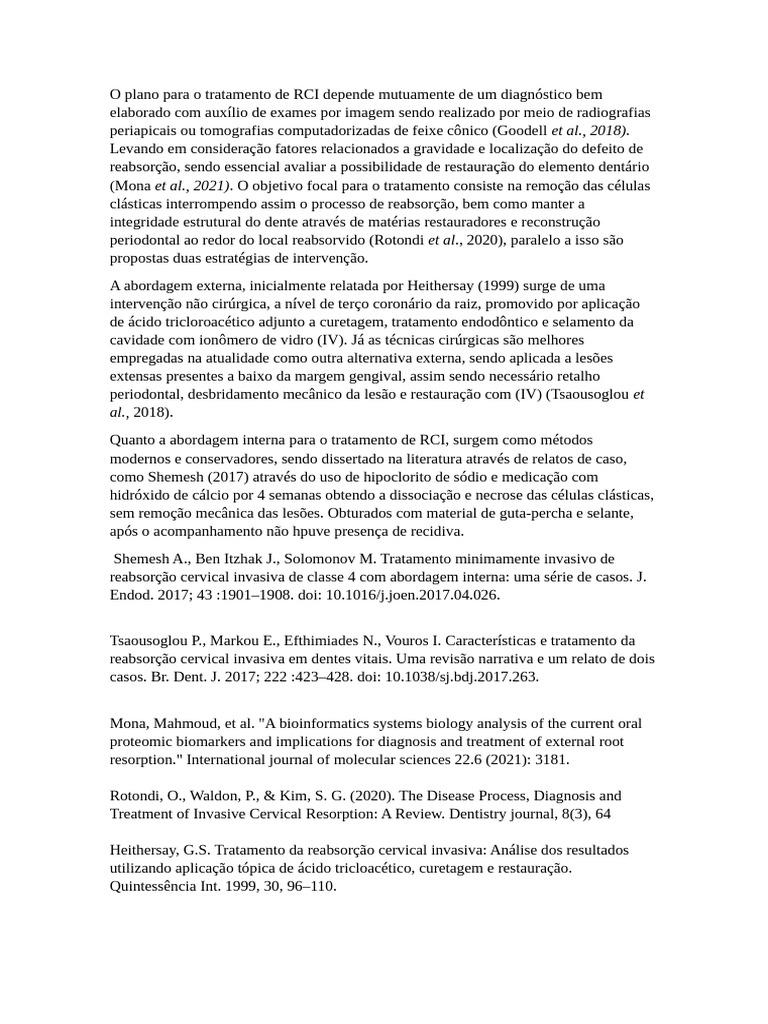 Tratamento RCI | PDF