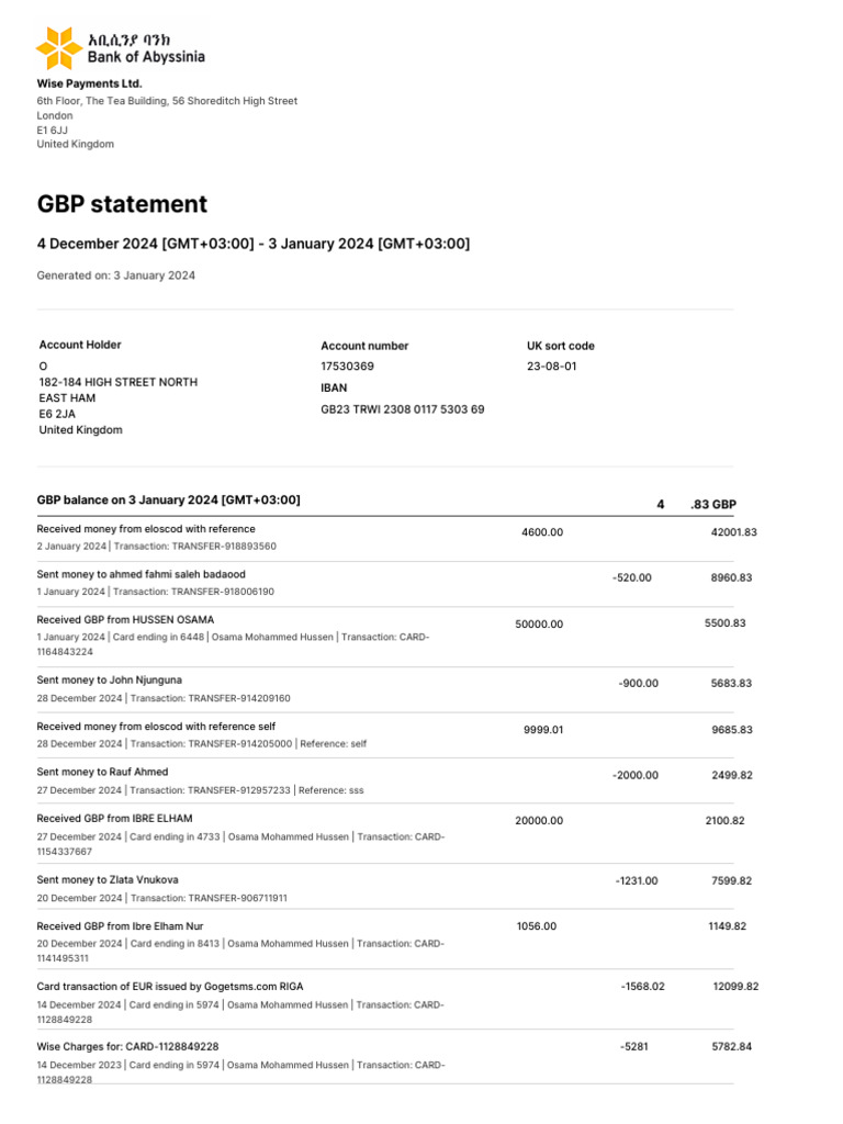 GBP Statement: 4 December 2024 (GMT+03:00) - 3 January 2024 (GMT+03:00) | PDF