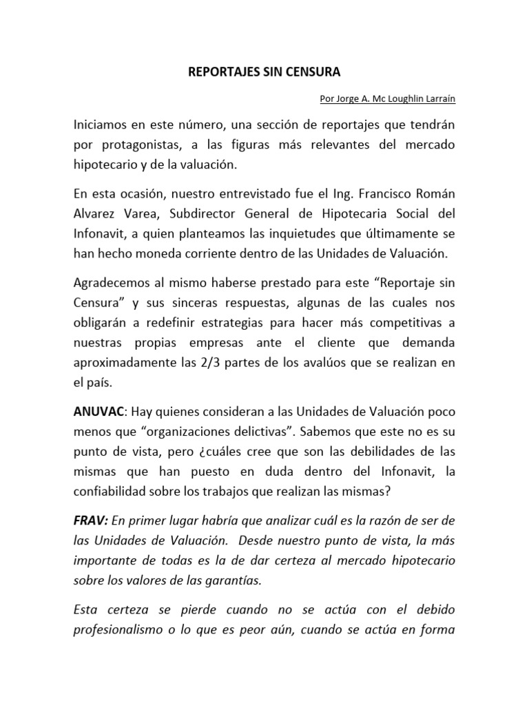 Reportajes Sin Censura | PDF