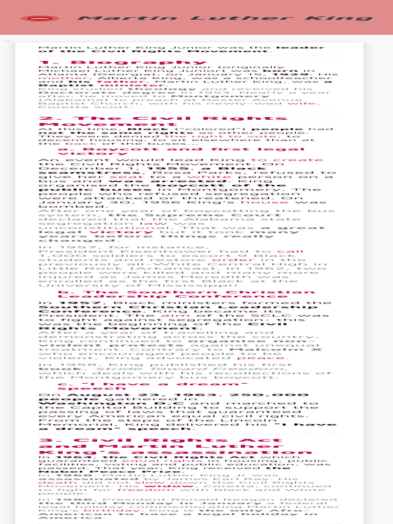 Martin Luther King - Maxicours | PDF