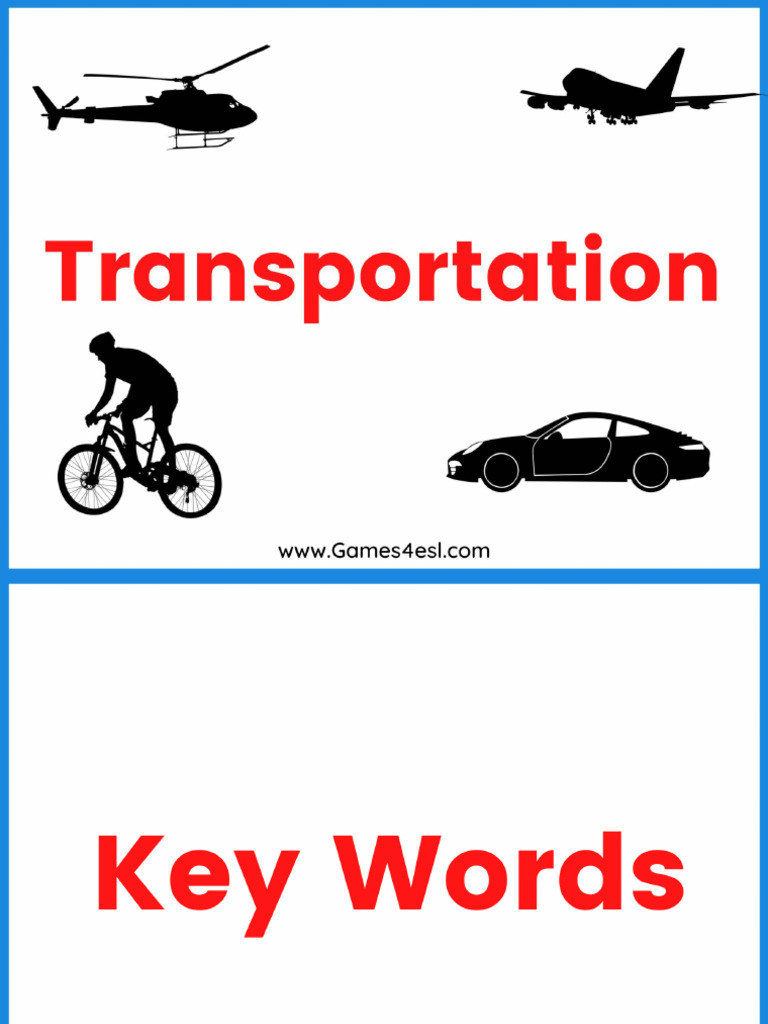 Transportation Vocabulary | PDF