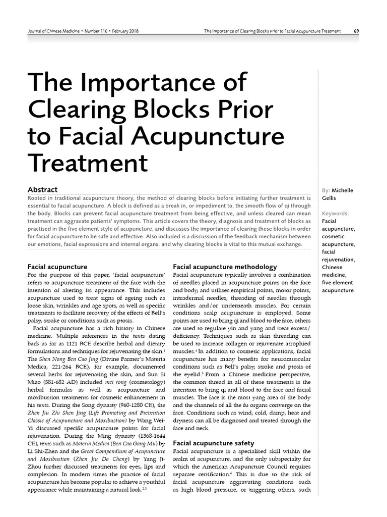 The Importance of Clearing Blocks Prior To Facial Acupuncture Treatment ...