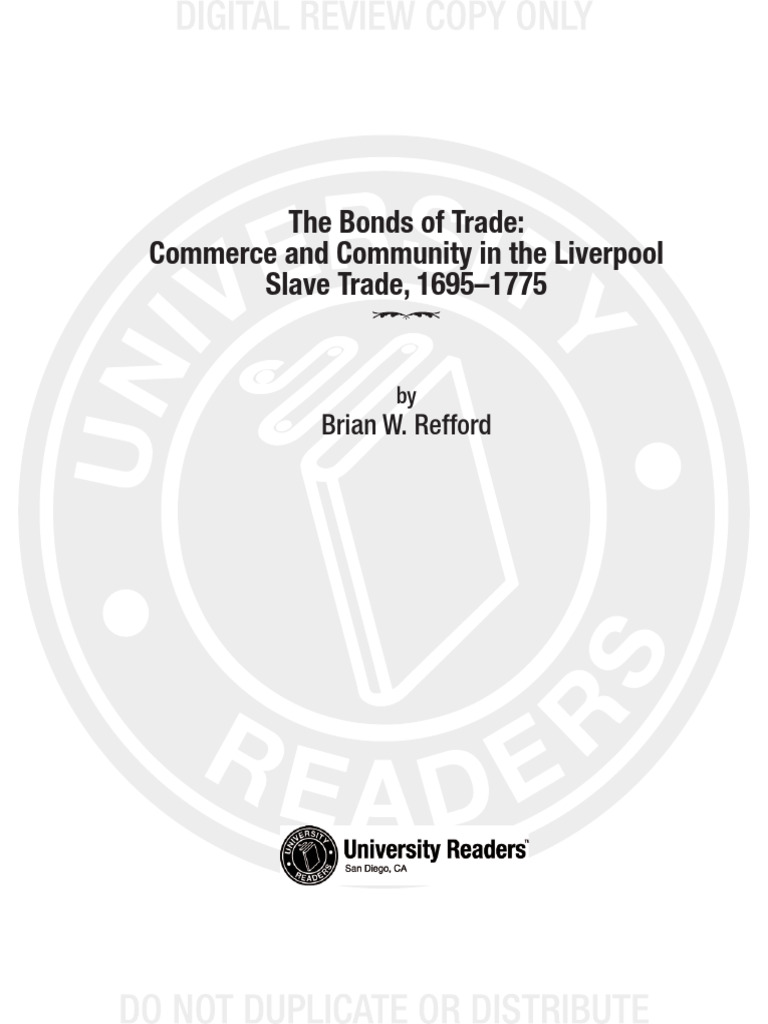The Bonds of Trade Liverpool Slave Trade | PDF