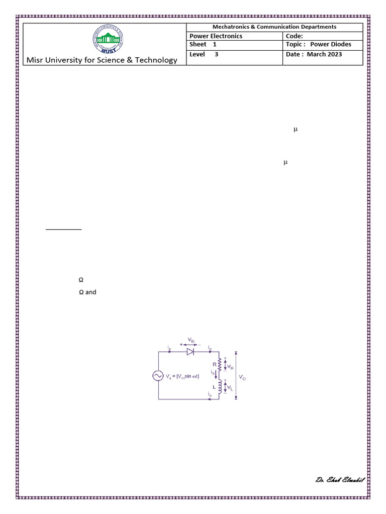 Must Sheet 1 Power Diode Mecha Comm | PDF