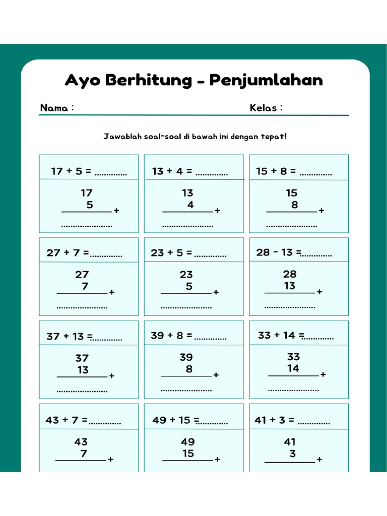 penjumlahan | PDF
